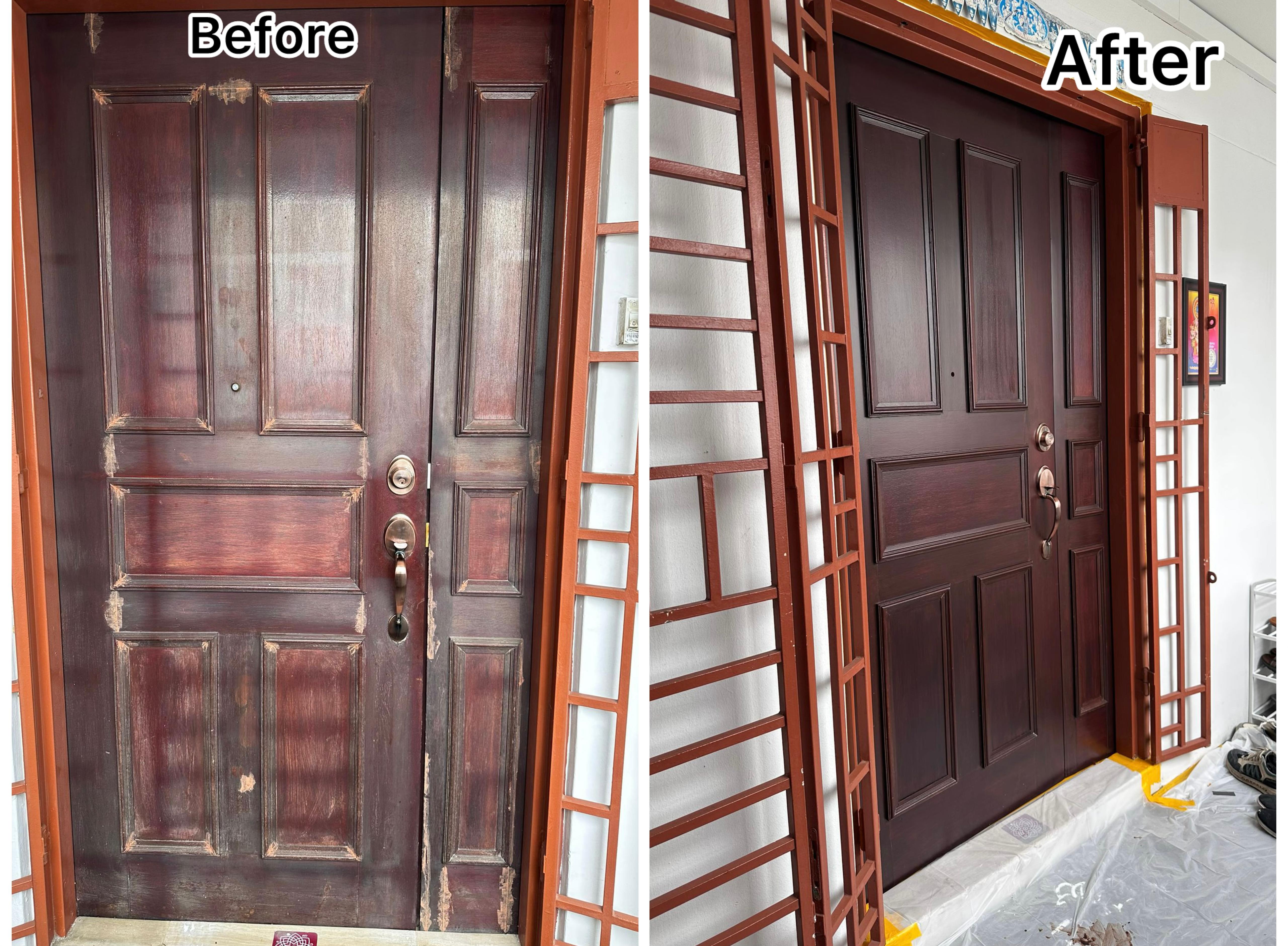 Professional Wooden Door Restoration & Repainting Service in Singapore ...